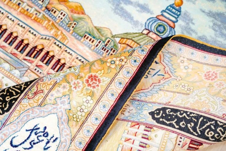 Shipping Handmade Silk Muslim Tapestries Kaaba to UAE! - Yilong Carpet ...